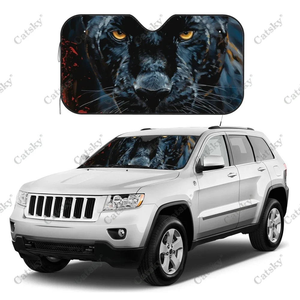 black-panther-animal-Car-Sunshade-Interior-Accessories-Folding ...
