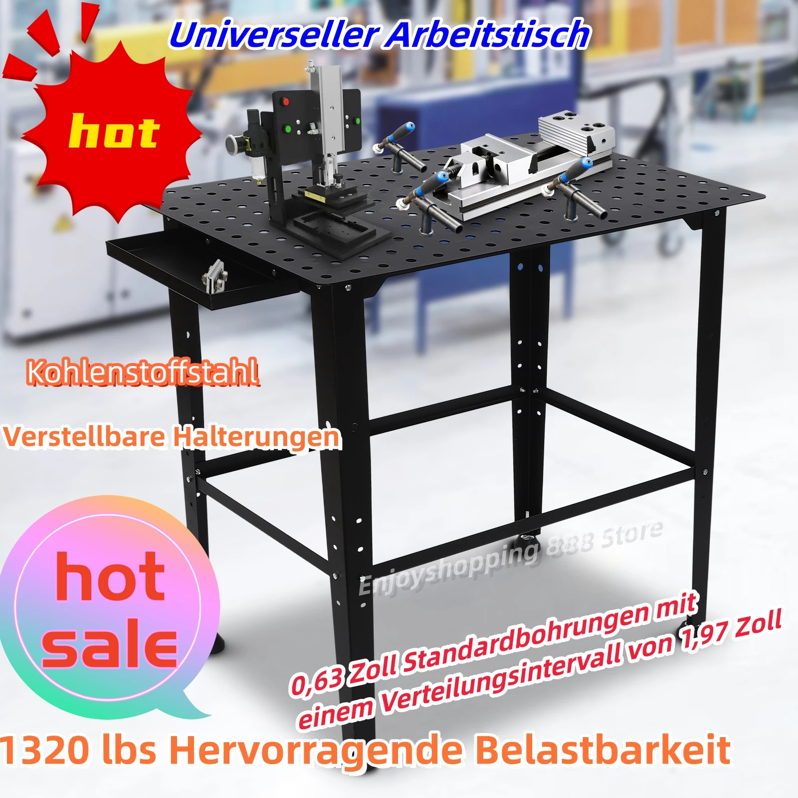 Metal-Welding-Bench-Fabrication-Universal-Work-Table-1320-lbs-Load ...