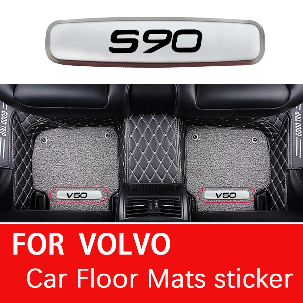 Car Interior Car Floor Mats Metal Emblem Stickers For Volvo S40 S50 S60 ...