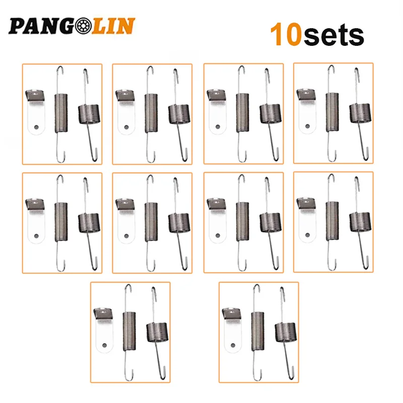 10-Set-30Pcs-Chrome-Throttle-Return-Bracket-Dual-Springs-Kit-for-SBC ...