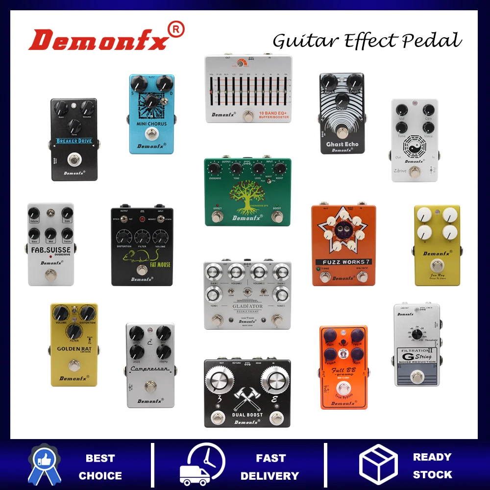 Demonfx Guitar Effect Pedal Echo Fuzz Distortion Overdrive Compressor ...
