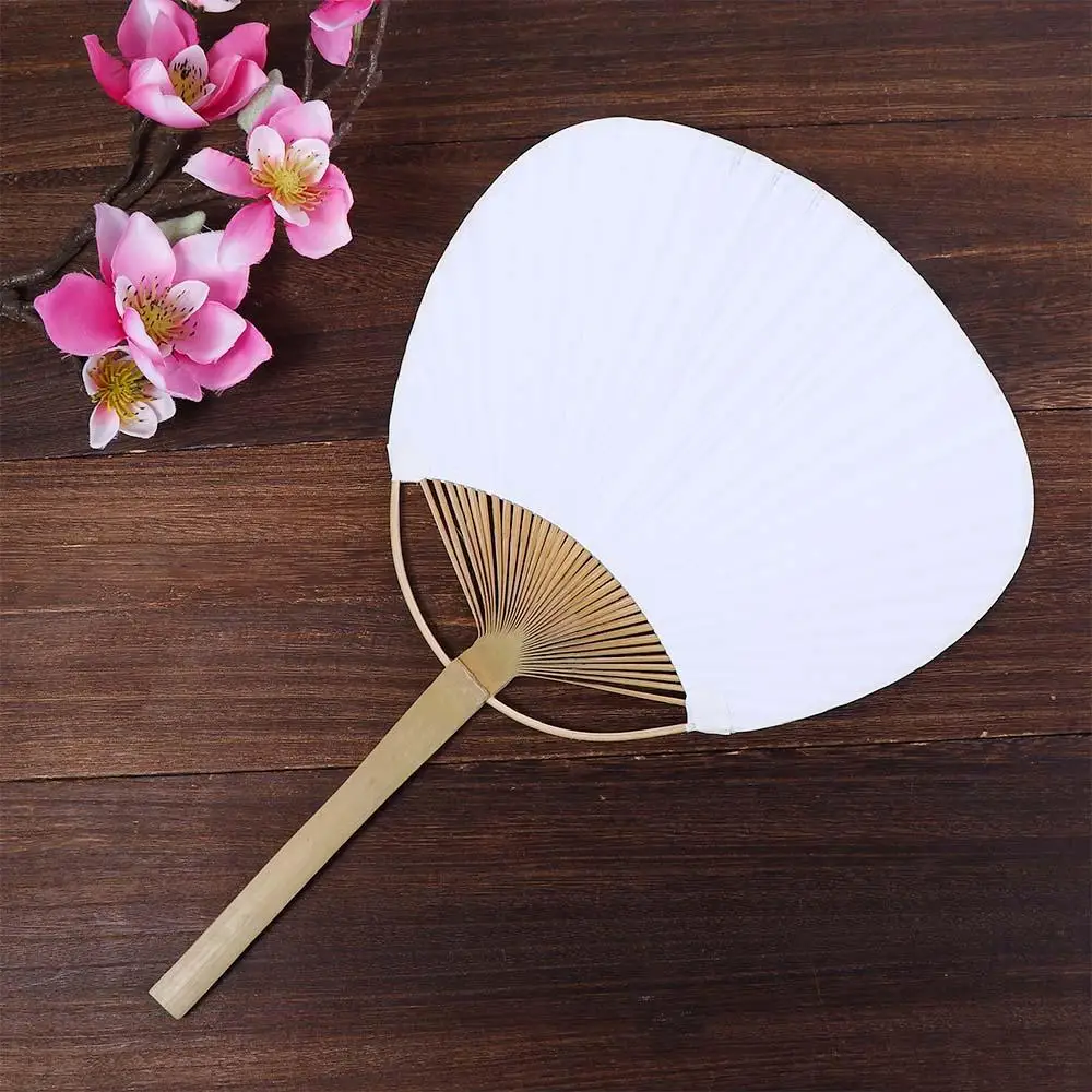 Pai-Pai-Bambu-Lot-Fans-Pure-White-Bamboo-Handle-Blank-Calligraphy ...