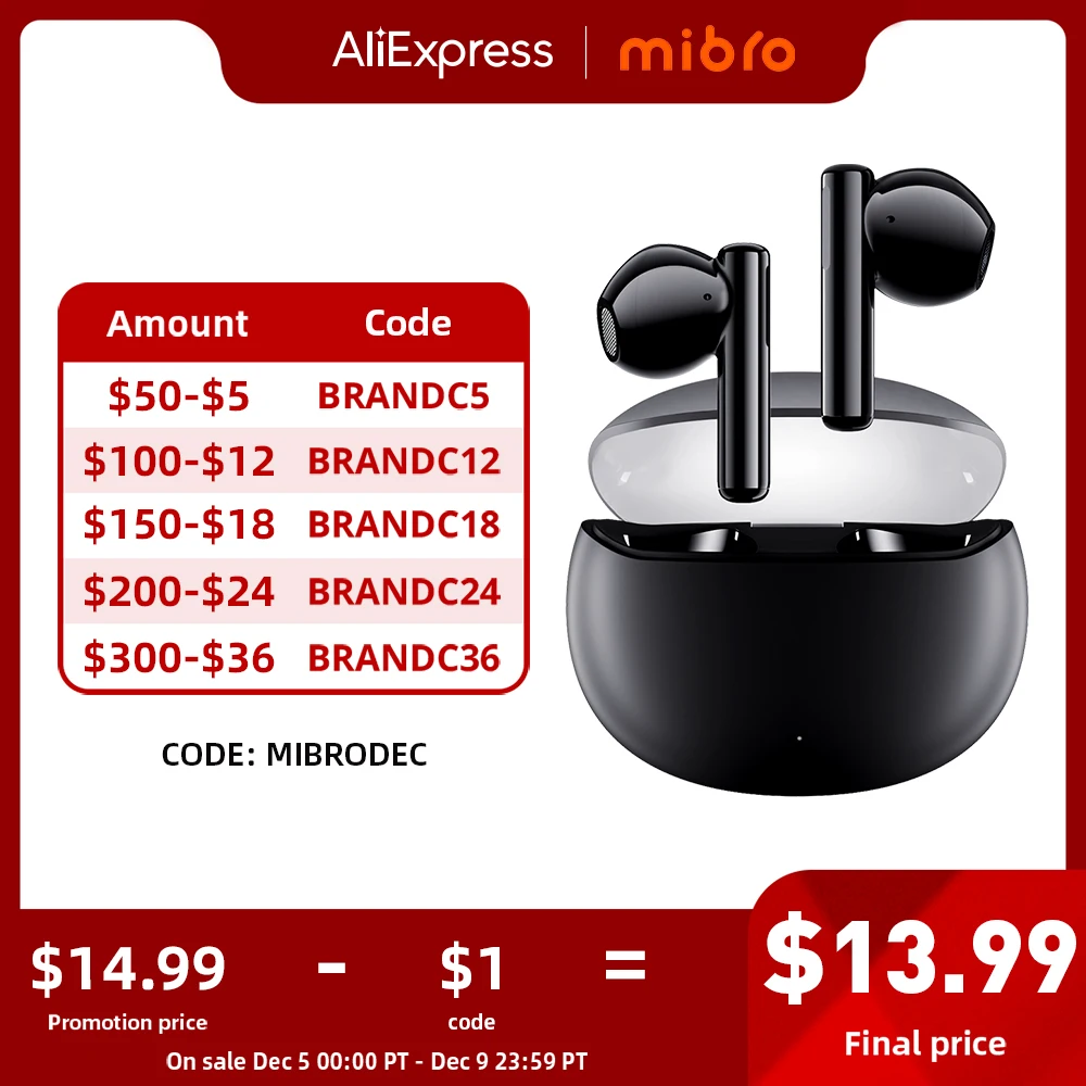 World Premiere Mibro Earbuds 2 Earphone Tws Bluetooth 5.3 Ipx5 ...