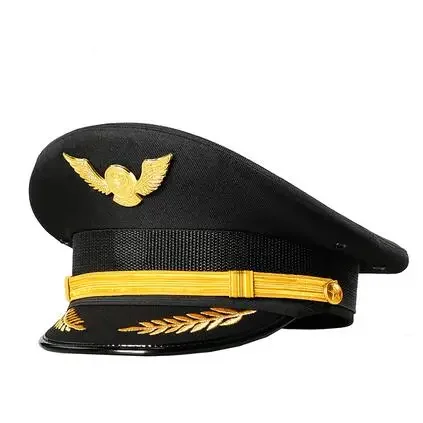 Aviation-Cap-Pilot-Uniform-Hat-Work-Airplane-Men-Spring-Embroider ...