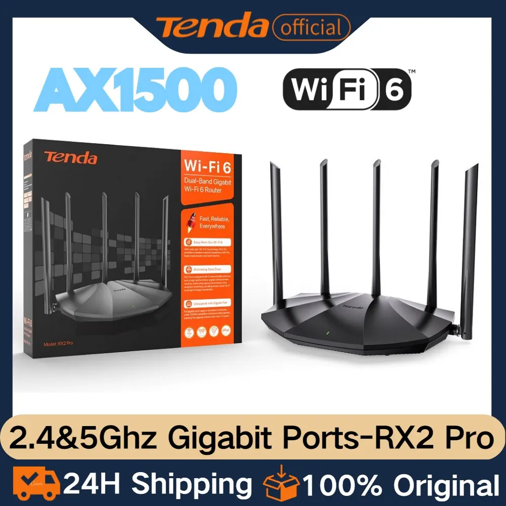 Tenda WIFI6 Router AX1500 Gigabit Wireless Router Signal Amplifier 2.4G ...