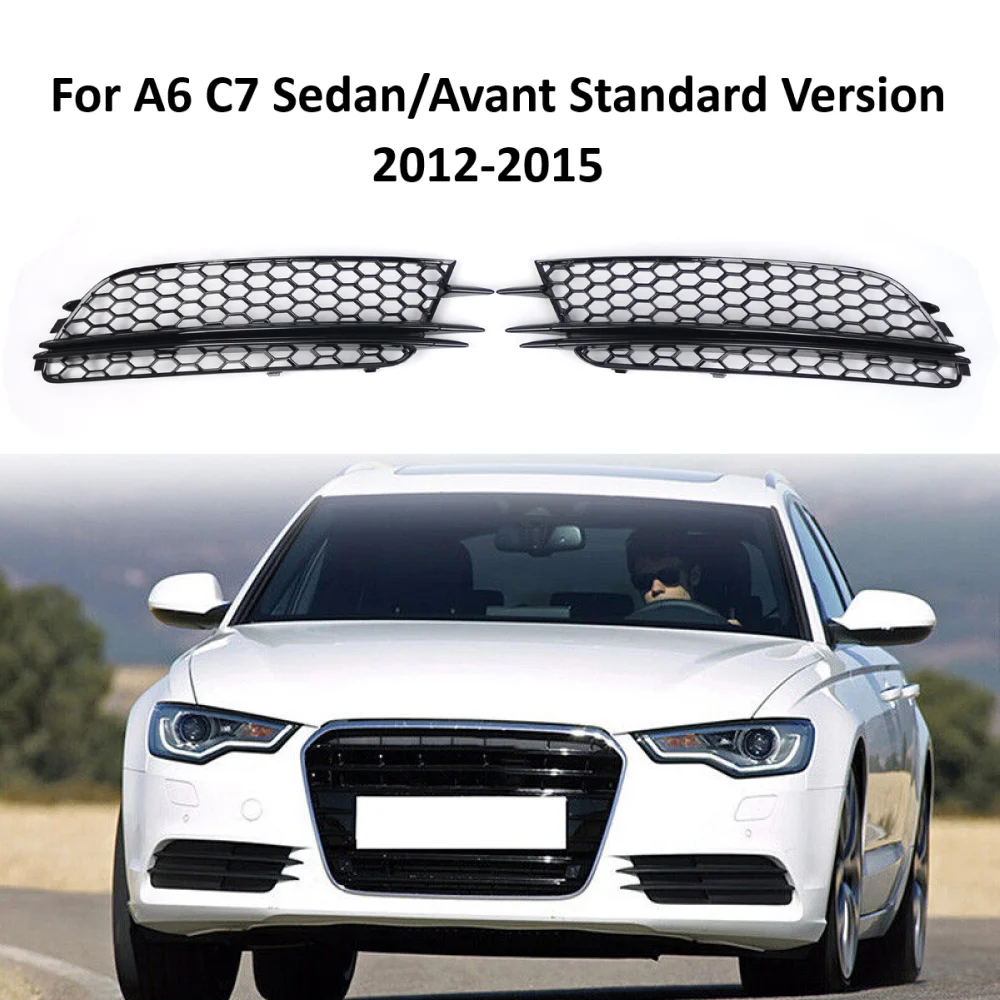 2Pcs-Car-Honeycomb-Mesh-Front-Fog-Light-Lamp-Grille-Grill-Cover-For-A6 ...