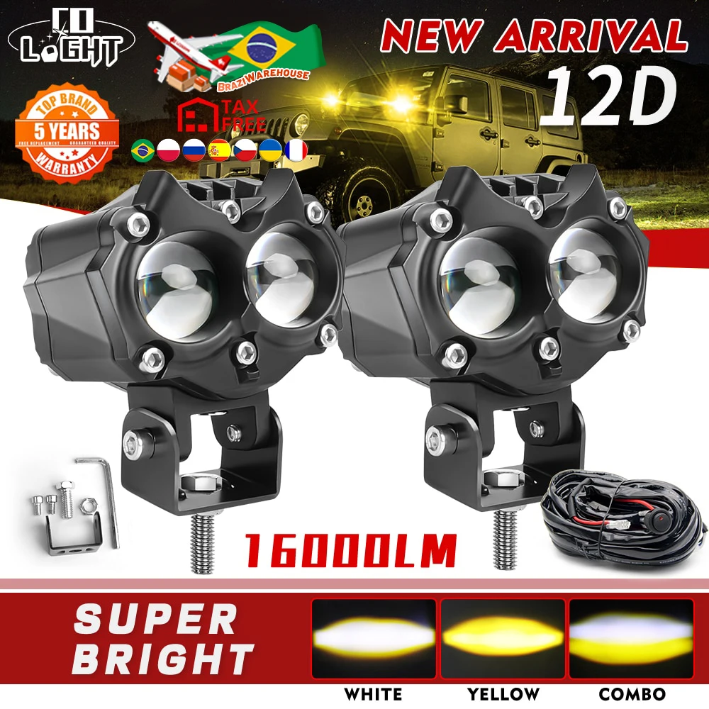 CO-LIGHT-LED-Work-Light-Bar-3inch-Strobe-LED-Fog-Light-16000LM-for-Car ...
