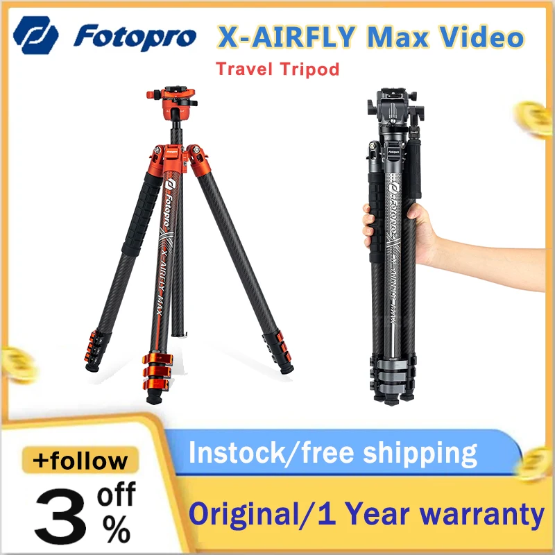 Fotopro-X-AIRFLY-Max-Lightweight-Travel-Tripod-Monopod-Set-with-Ball ...