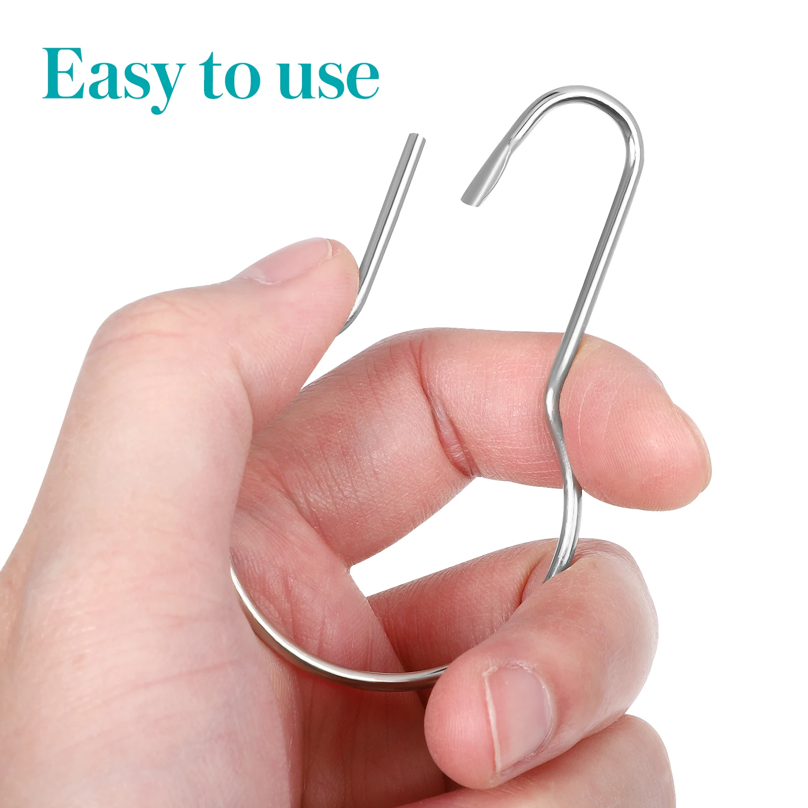 20-Pcs-Shower-Rings-Stainless-Steel-Curtain-Hook-Window-Display-Hooks ...