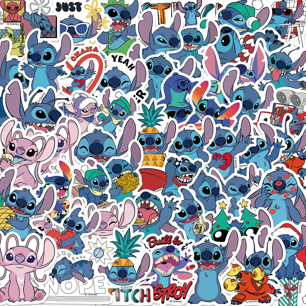 50PCS-Disney-Cute-Cartoon-Stitch-Stickers-DIY-Phone-Guitar-Laptop ...