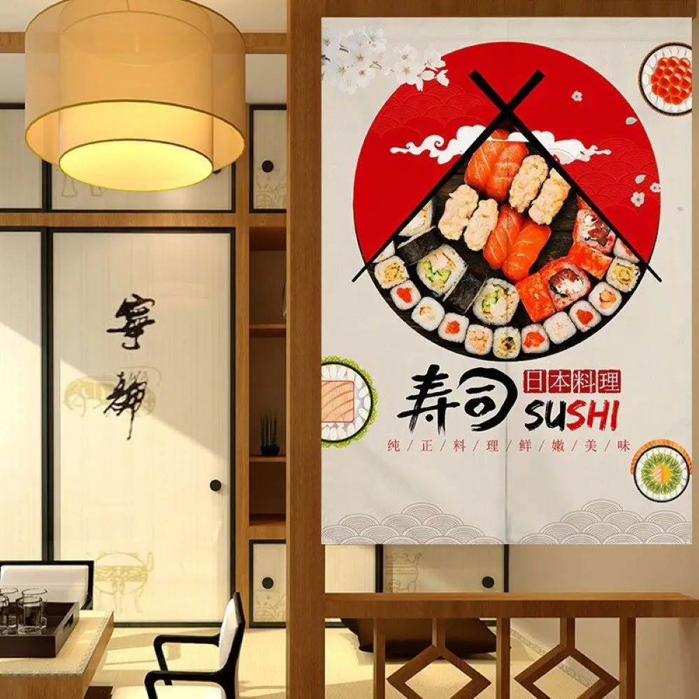 Japanese-Style-Sushi-Shop-Door-Curtain-Fabric-Store-Decorative ...