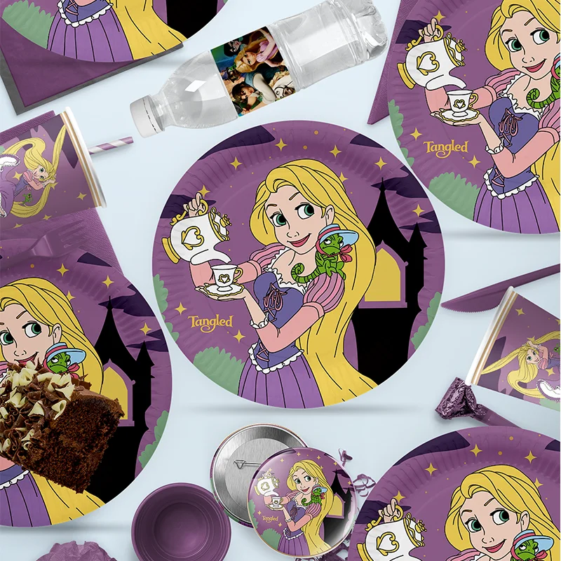disney Anime Tangled Rapunzel Theme DIY Birthday Party Disposable ...