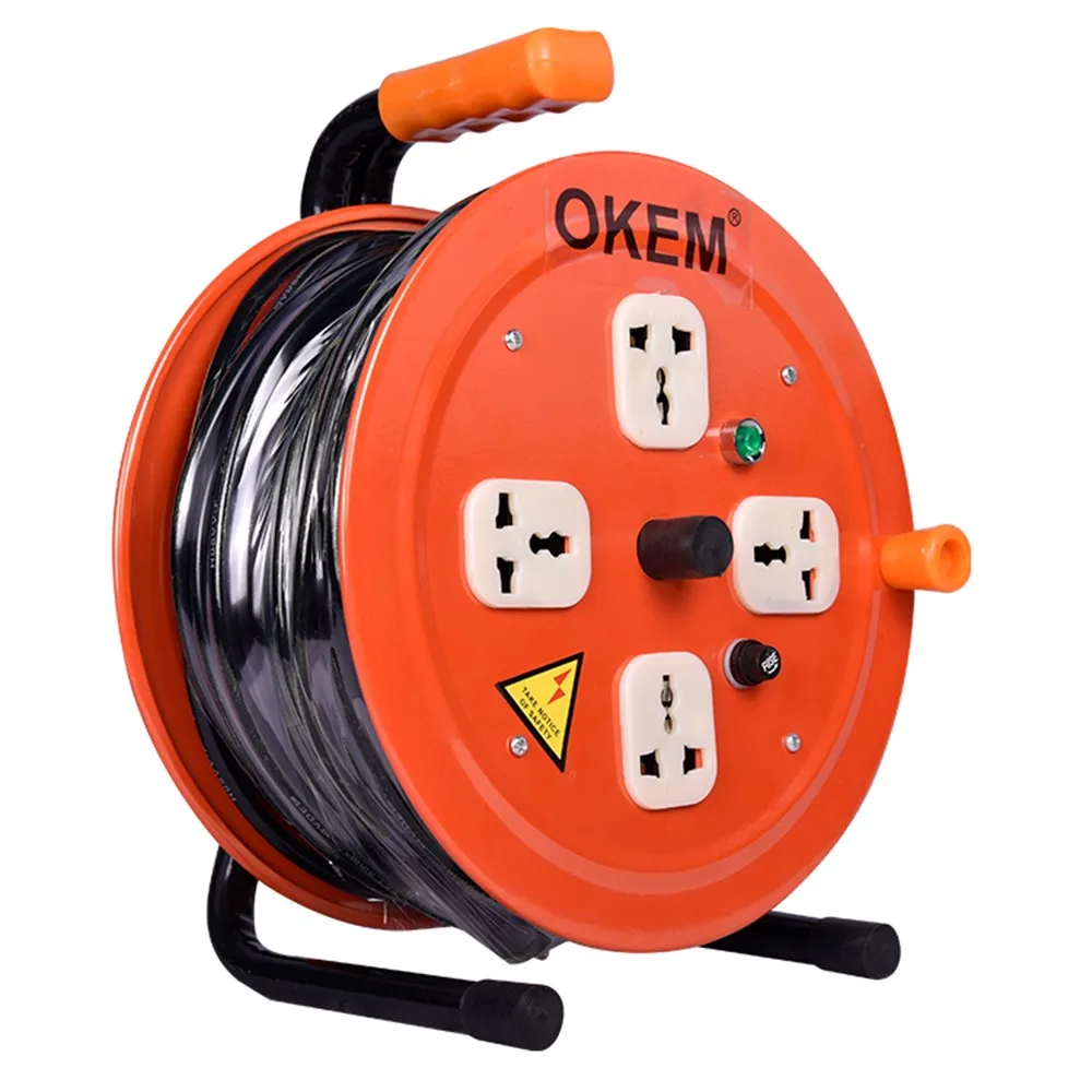 4-Way-EU-Sockets-Plastic-Extension-electrical-retractable-25-50-100m ...