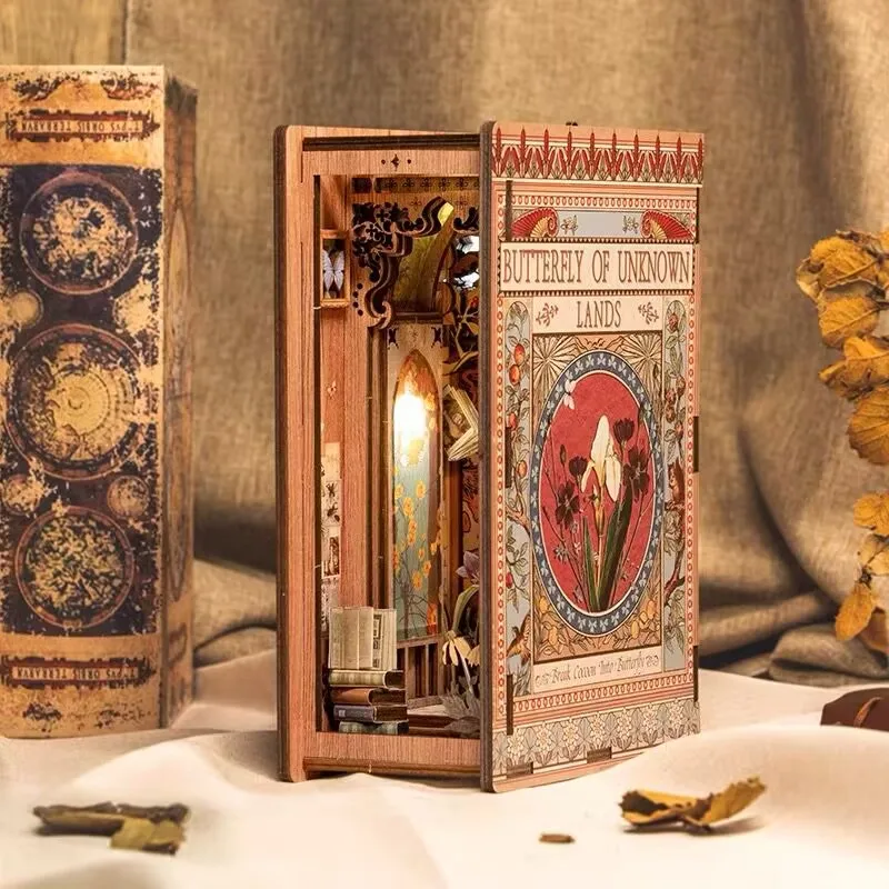 CUTEBEE DIY Book Nook Shelf Insert Kits Miniature Dollhouse Eternal ...