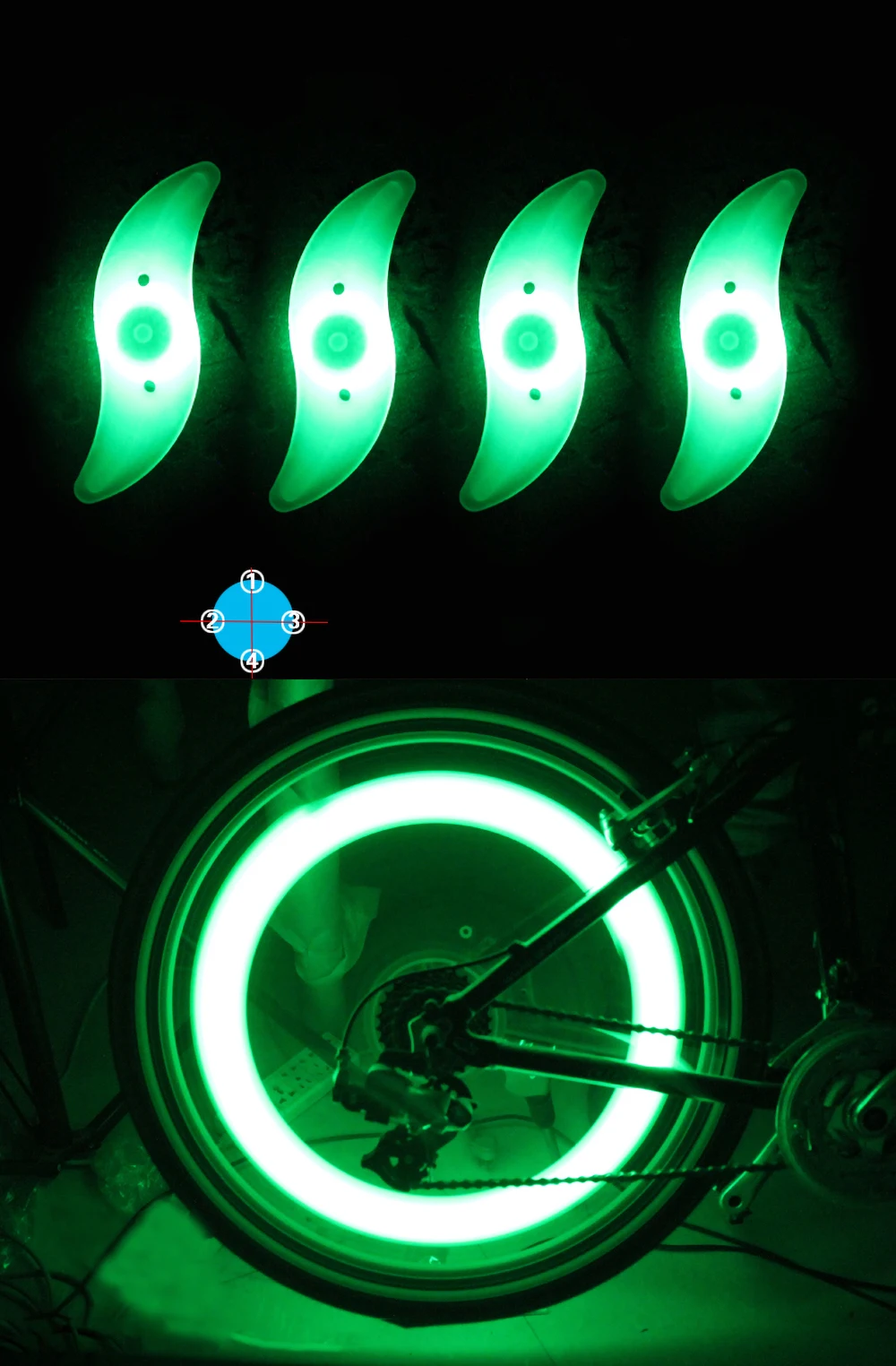 Bike-Light-Bicycle-Wheel-Spoke-Light-4-Flash-Modes-Colorful-Light-Hot ...