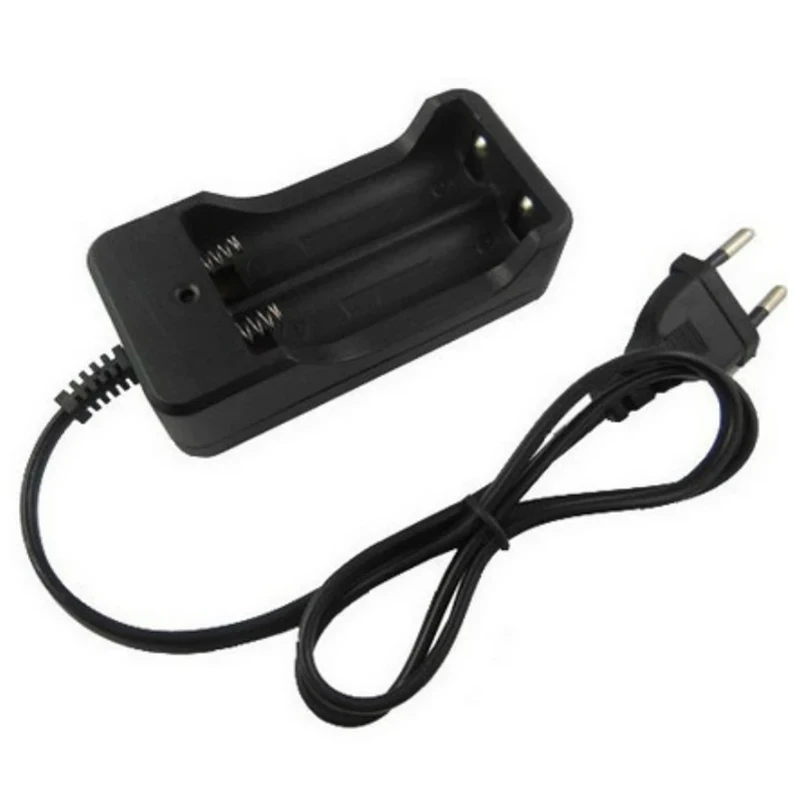 18650 Battery Charger EU Plug 2 Slots Smart Charging Safety Fast Charge ...