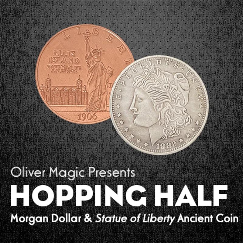 Hopping-Half-Morgan-Dollar-and-Statue-of-Liberty-Ancient-Coin-by-Oliver-Magic-tricks-Close-Up.jpg