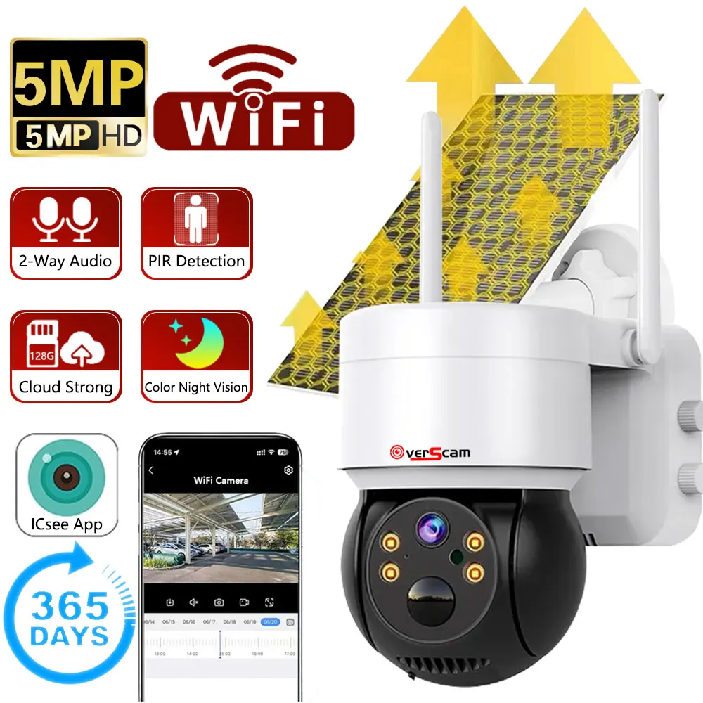 5MP-Wireless-Outdoor-Video-2K-WiFi-Solar-Camera-Surveillance-Home ...