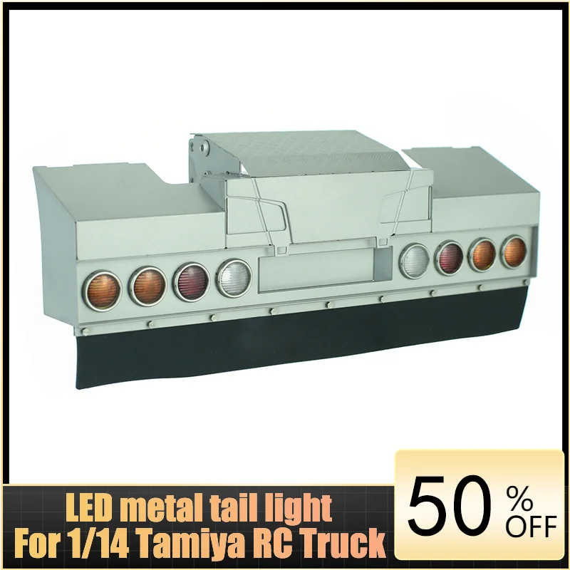 LED Metal Tail Light for 1/14 Tamiya RC Truck Trailer Tipper Scania ...