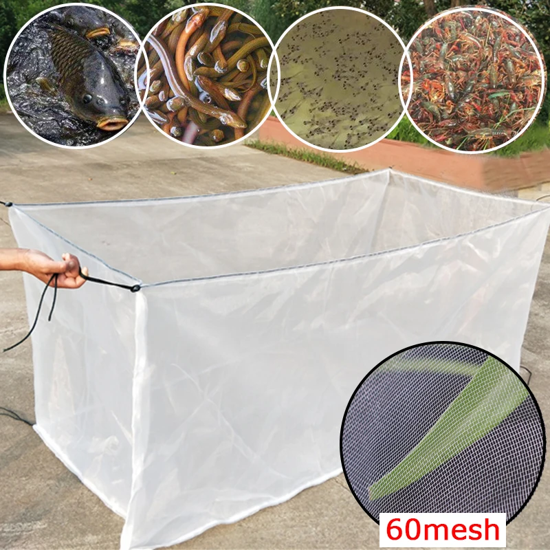 Custom-60Mesh-Aquaculture-Cage-Nylon-Fish-Farming-Net-Hatching-Net-Cage ...