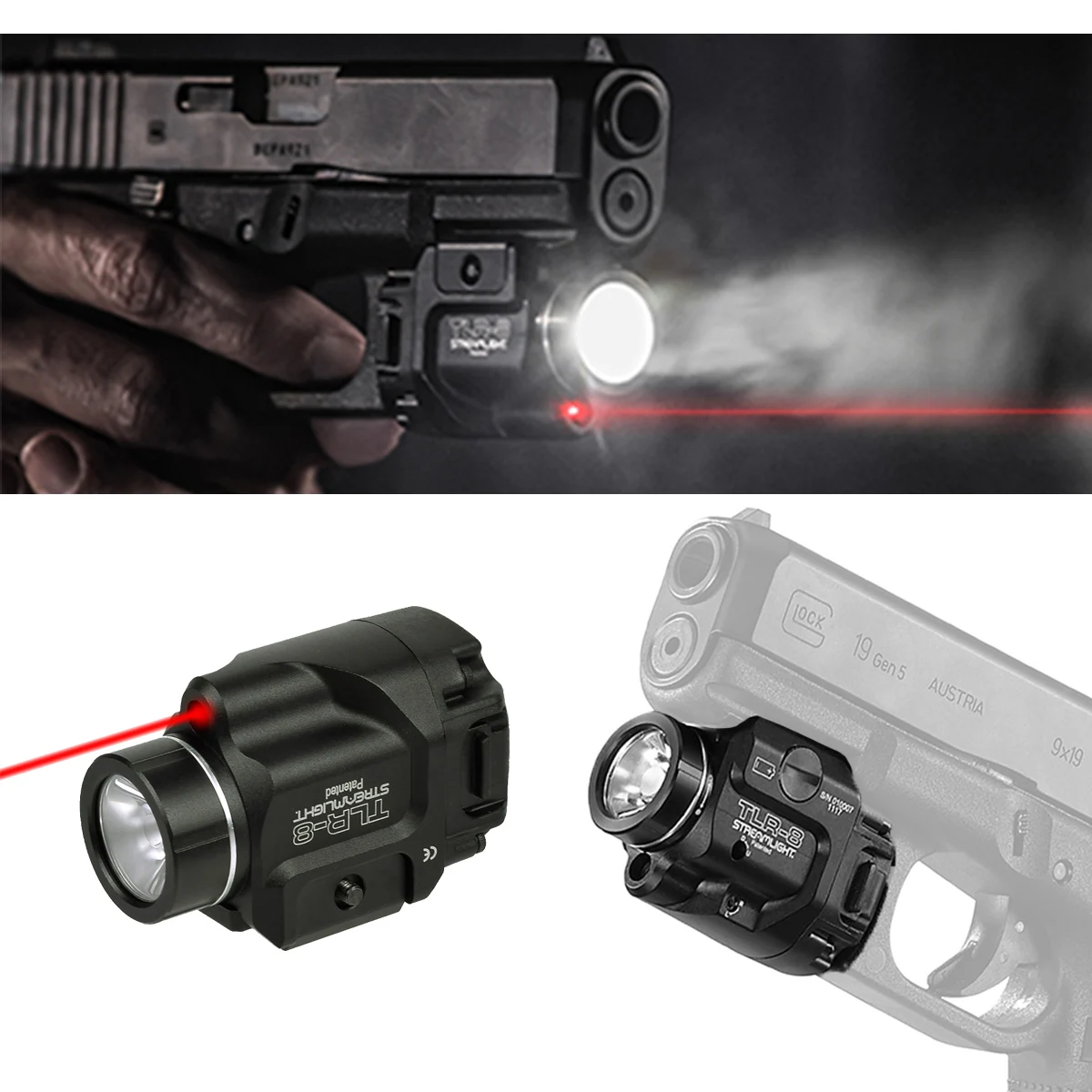 Tactical-Red-Laser-Sight-Pistol-Airsoft-Armas-Light-Glock-Strobe-Lanterna-ptica-Armas-TLR8-TLR7 ...
