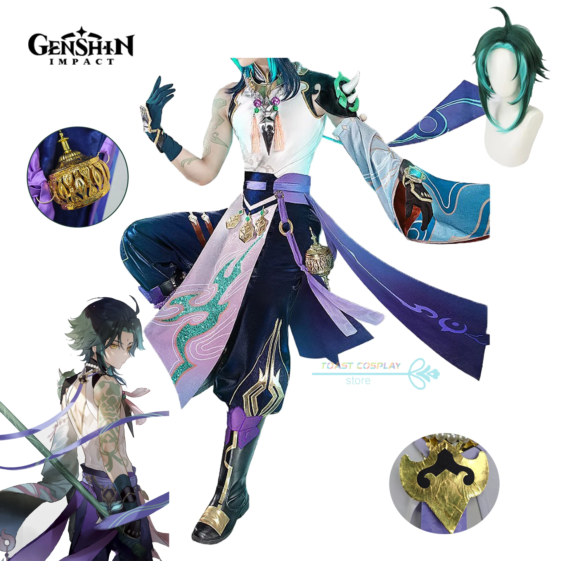 Game-Genshinimpact-Cosplay-Anime-Xiao-Role-Play-Costume-Handsome ...