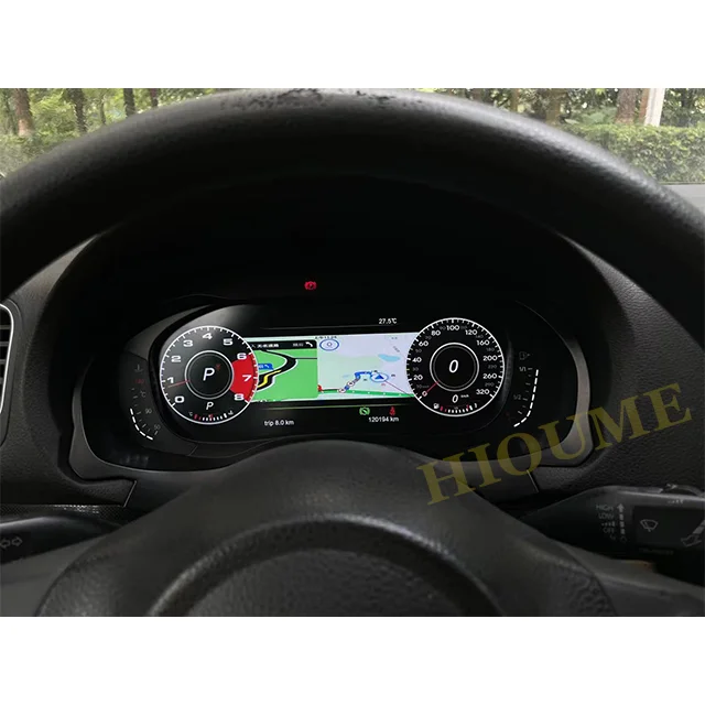Digital Dashboard Panel Virtual Instrument LCD Speedometer for Golf7 ...