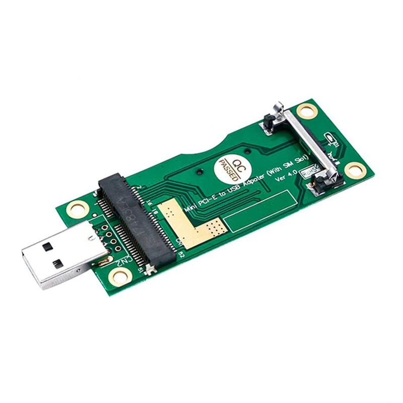 1 Pcs Mini PCI E To USB2.0 Adapter With SIM 8Pin Card Slot Plug And ...