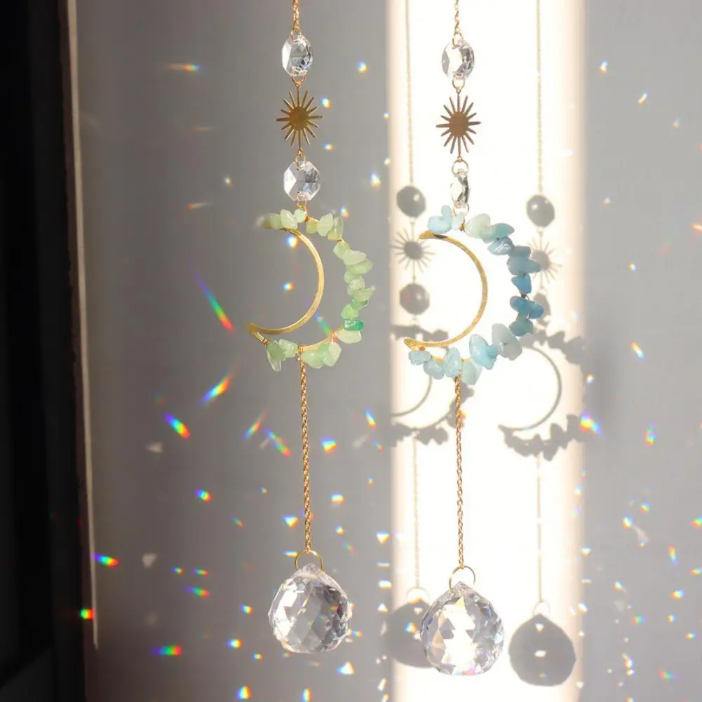 Design da lua decorativa pendurado suncatcher glitter sun catcher ...