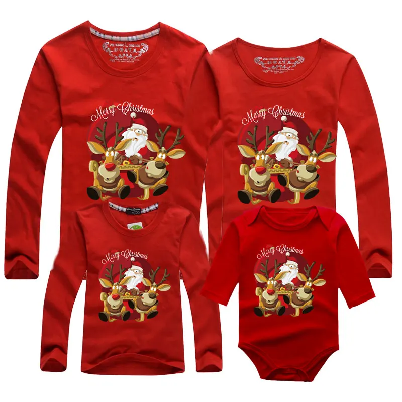 Christmas-Family-Matching-Outfits-Mother-Daughter-Clothes-Long-Sleeve ...