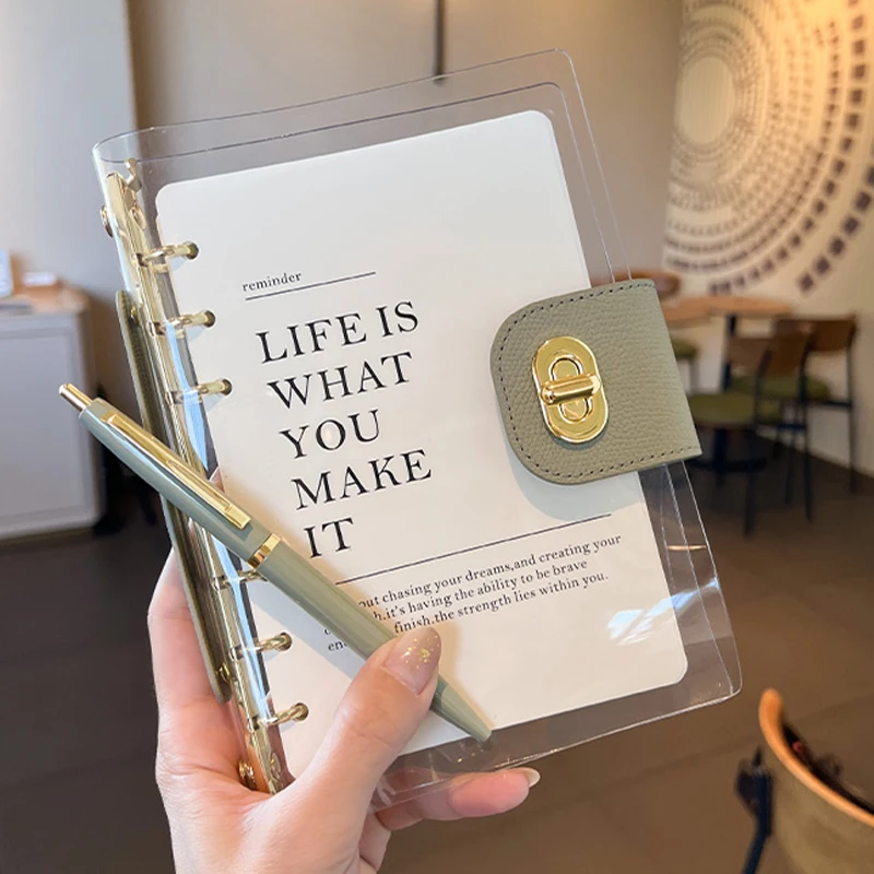 A6-a5-a7-Loose-leaf-Notebook-Ins-Wind-Transparent-Handbook-Work-Notepad ...