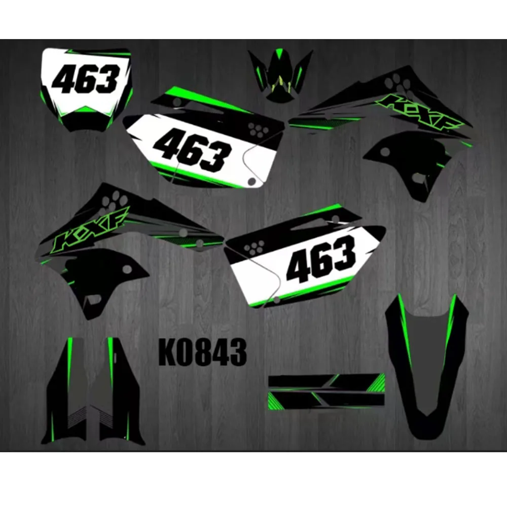 Motorcycle KX450 F 2006-2008 Fairing Stickers graphics Background ...
