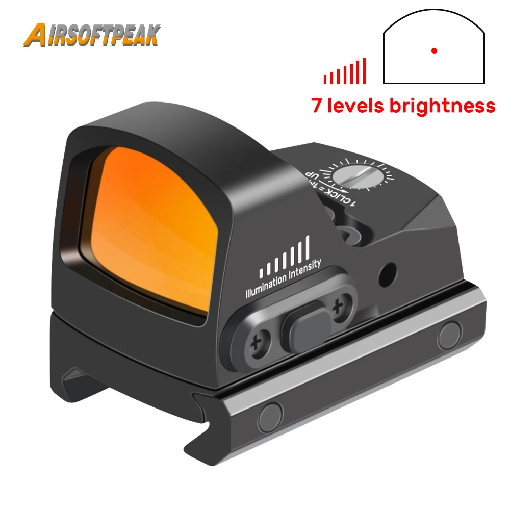 Mini Red Dot Sight Tactical Riflescope 3-4MOA Collimator Reflex Sight ...