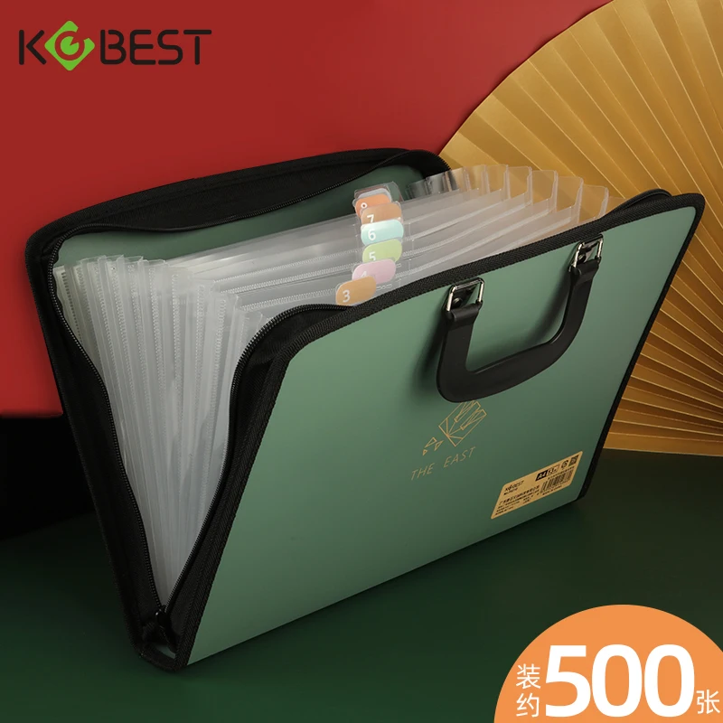New-13-Grids-A4-File-Folder-Multi-Layer-Expanding-Document-Storage-Bag ...