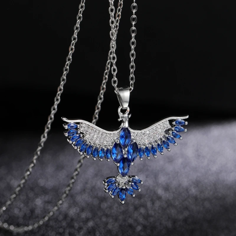 Non-fading-Phoenix-Rebirth-Necklace-for-Women-Blue-Zircon-Phoenix-Wings ...