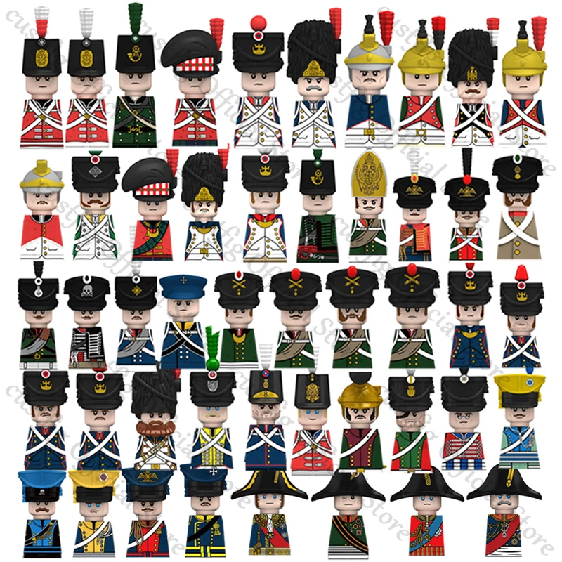 Napoleonic Wars Military Soldiers Figures Building Blocks Medieval ...