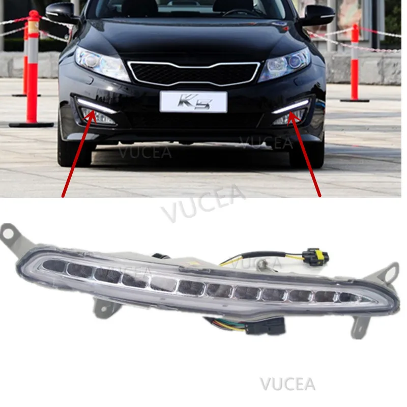 For kia optima K5 Front bumper fog light light bar LED daytime running ...