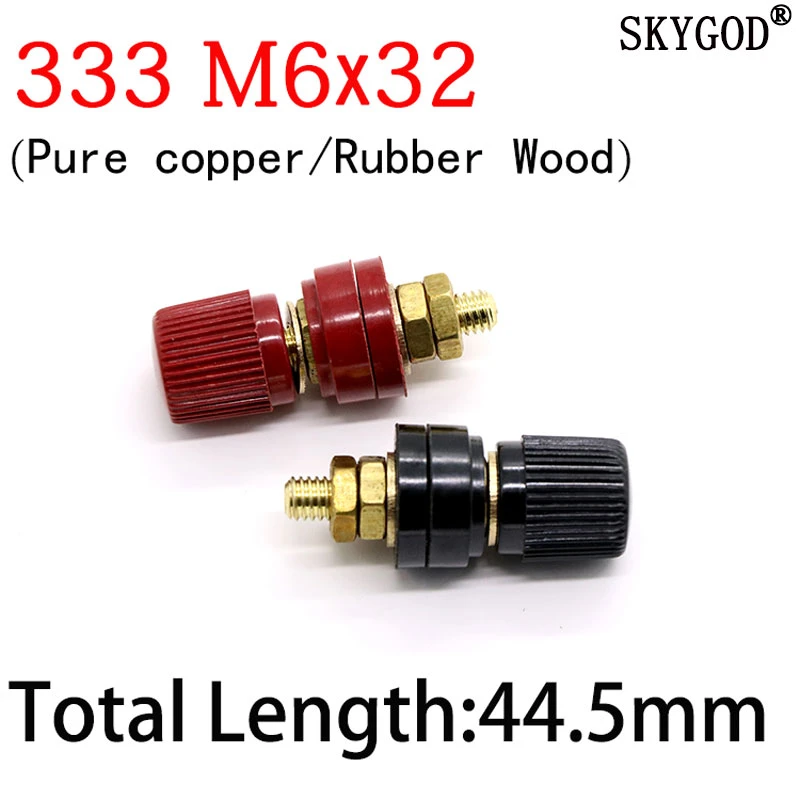 Copper 333 M6x32 Wire Binding Post Thread Screw 6mm Brass Weld Machine ...