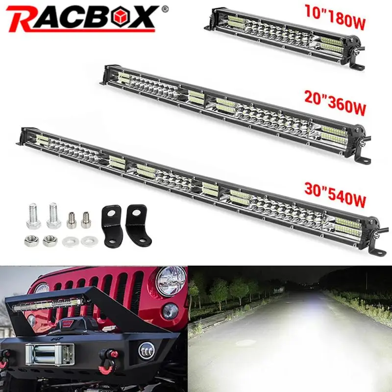 Slim-LED-light-Bar-20-inch-10-inch-Spot-Flood-Combo-Beam-barra-led-For ...