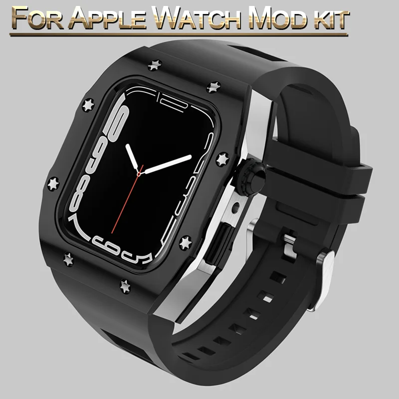 Luxury Modification Kit Case for Apple Watch Metal Beze Steel Case ...