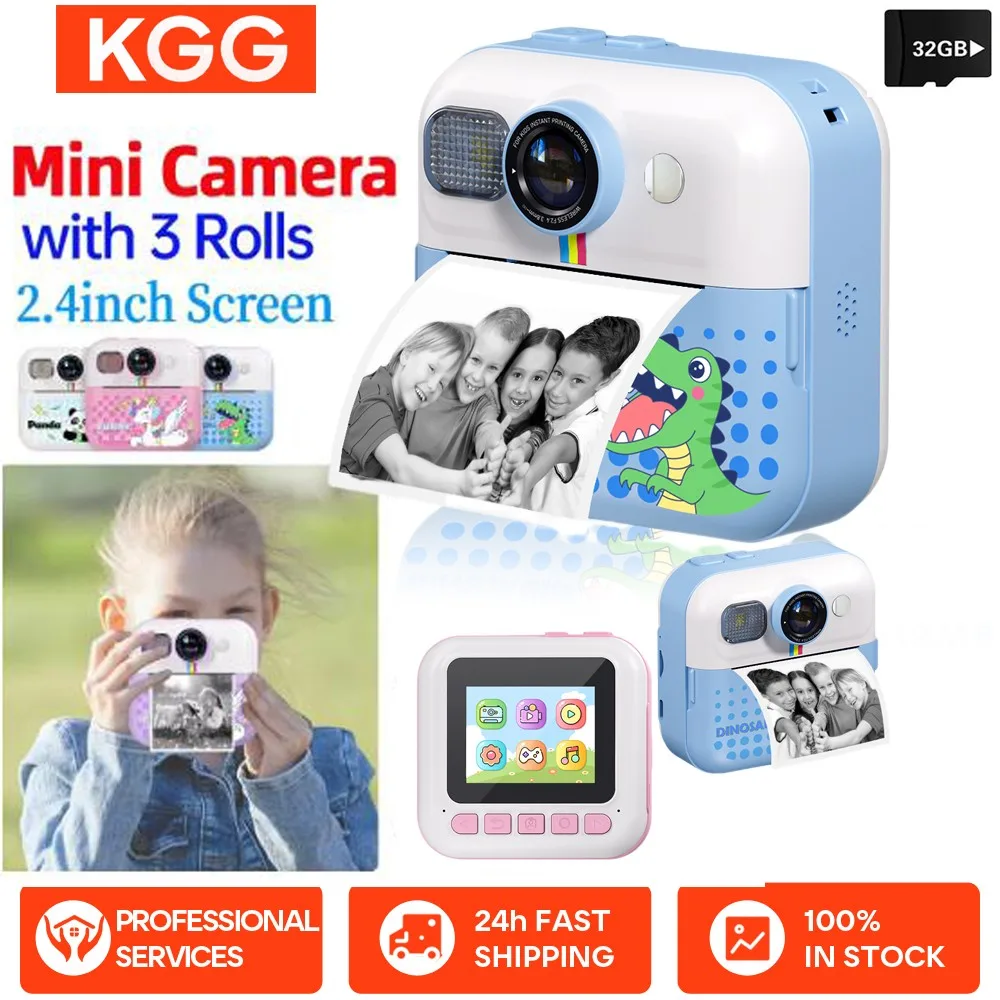 Kids Instant Print Camera Digital Camera Photo Printing with 48MP and ...