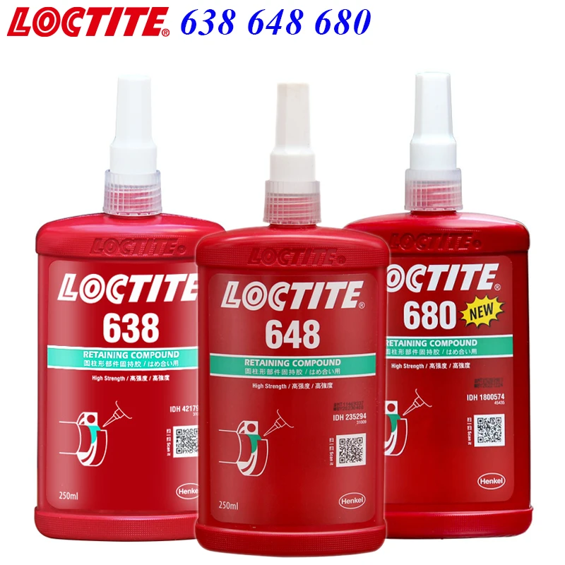 250ml 50ml novo loctite 638 648 680 rolamento cilíndrico segurando cola ...