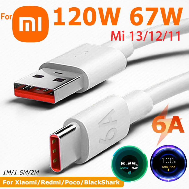 Xiaomi-120W-67W-33W-Original-USB-Type-C-Cable-Turbo-Fast-Charger-Cord ...