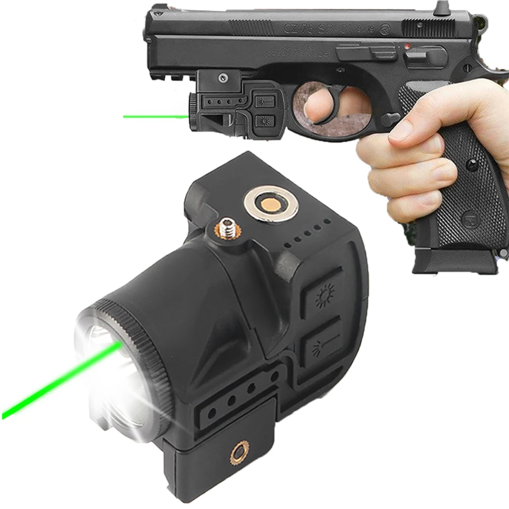 Hunting Green Laser Gun Weapon Pistol Gun Light LED Flashlight Combo ...