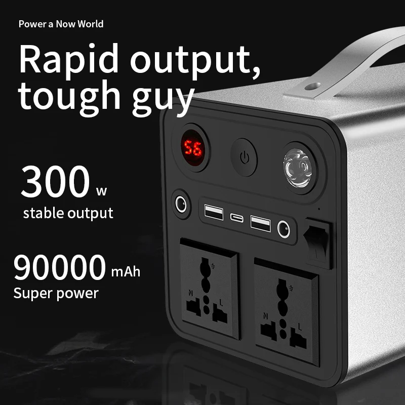 300W-90000mAh-Solar-Generator-Portable-Solar-Power-Station-Outdoor ...