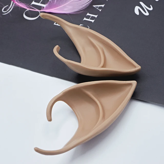 1 Pair Latex Elf Ears Simulation Harmless And Soft Vampire Ear Prop ...