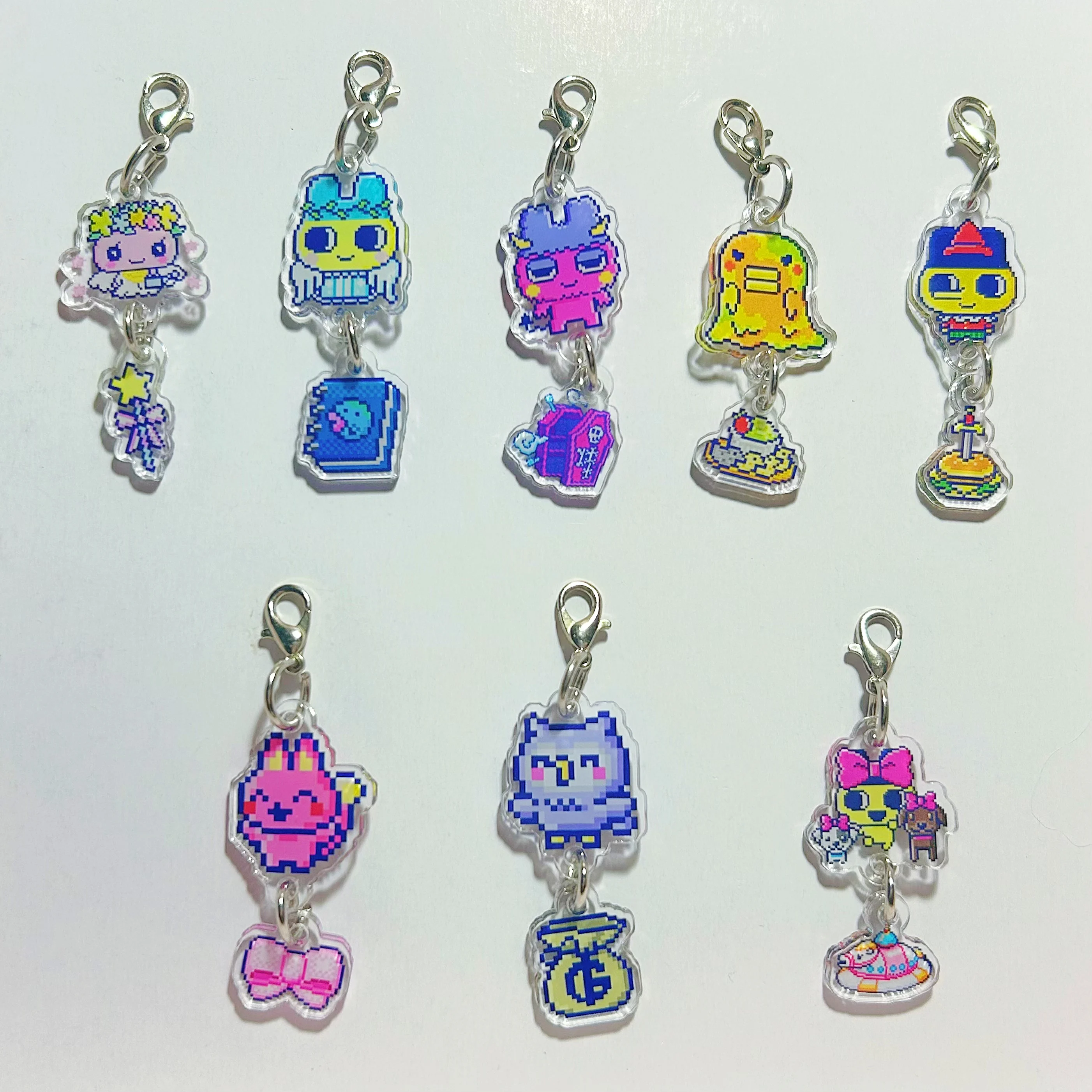 Tamagotchi Pixel Food Charms - Cute Pixel Style Food Props Hanging ...