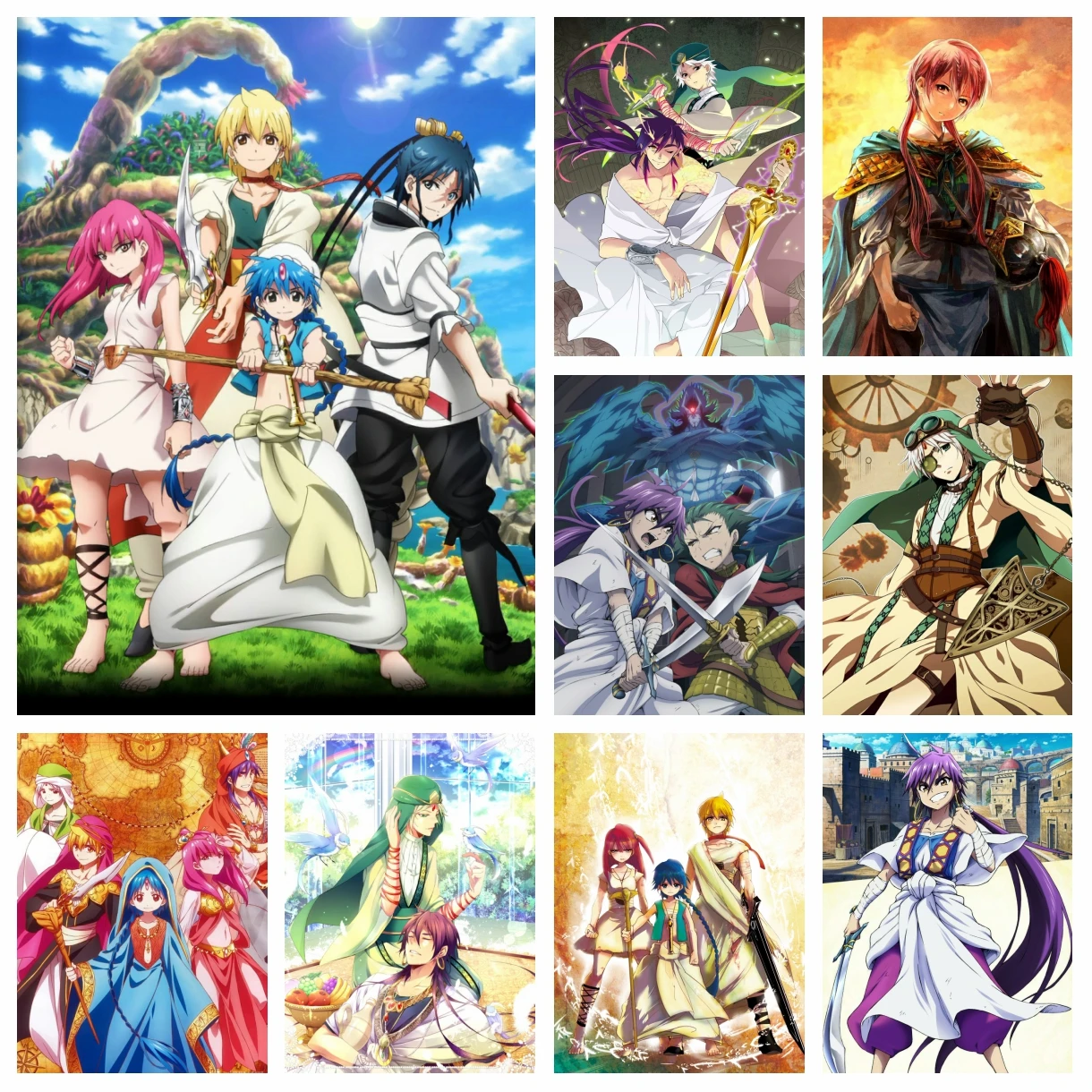 DIY Magi The Labyrinth Of Magic Sinbad Anime Diamond Painting Japanese ...