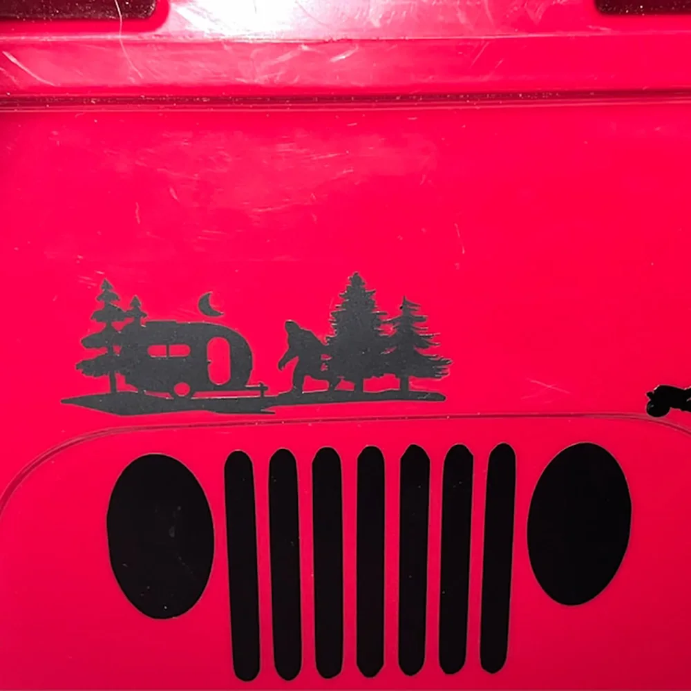 Sasquatch And Mountains Car Decals – Outdoor Essentialz