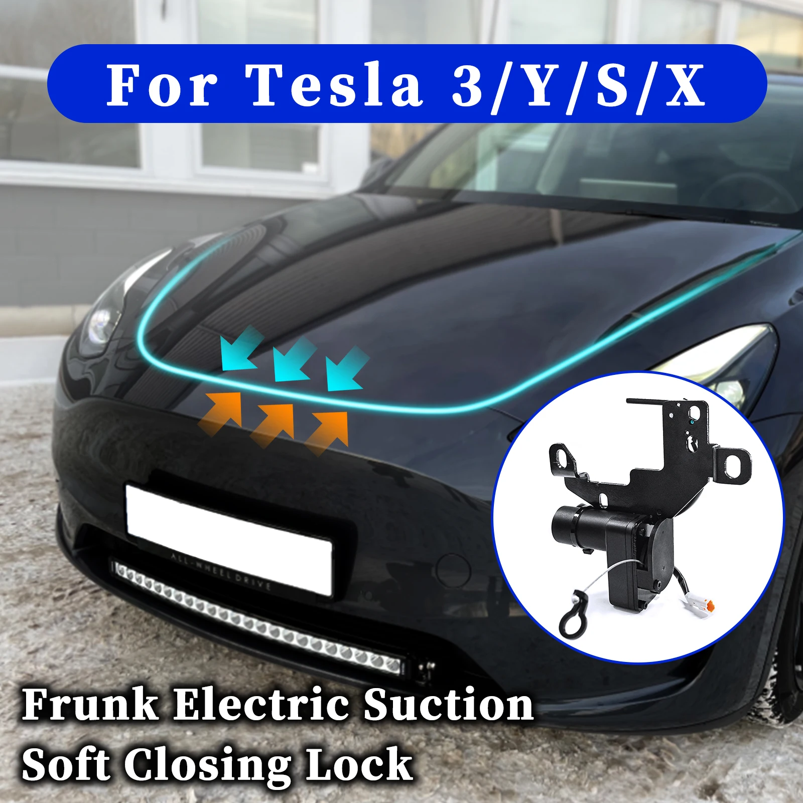 Frunk-soft-close-for-Tesla-Model-3-2024-Highlad-Model-Y-Front-Trunk ...